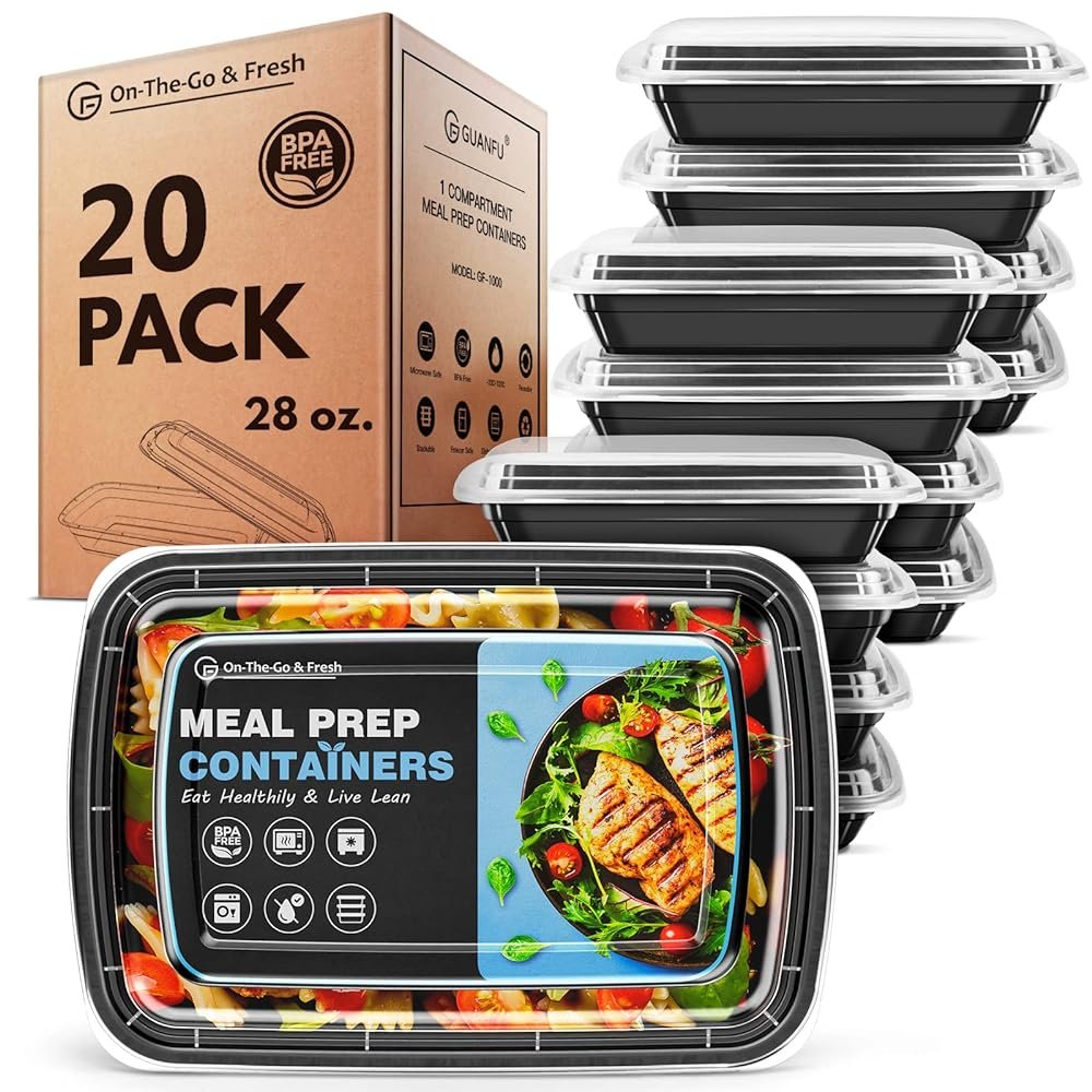 20-Pack Meal Prep Container Review: BPA-Free, Reusable, Dishwasher Safe!